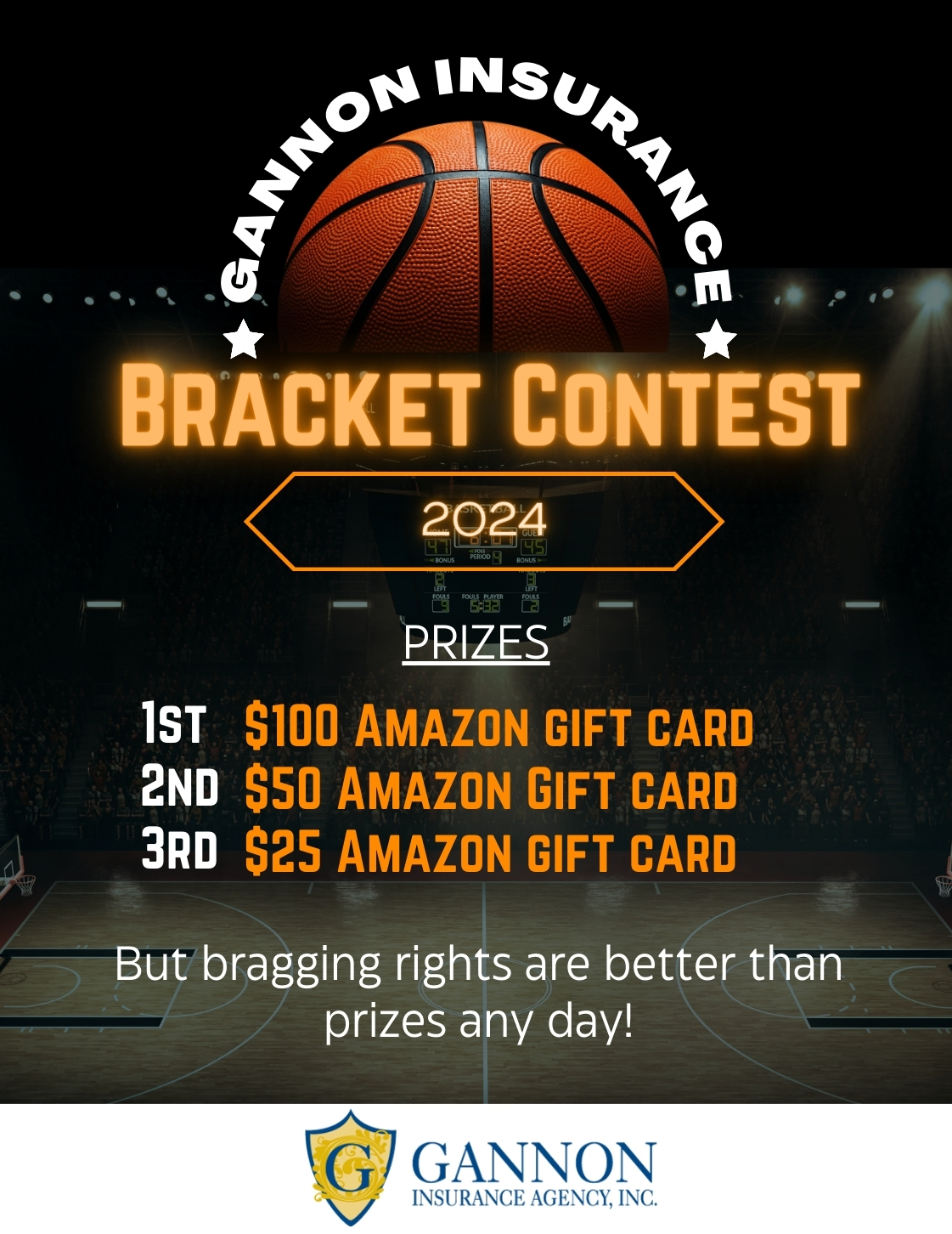 Gannon Insurance Agency Bracket Contest 2024: Home